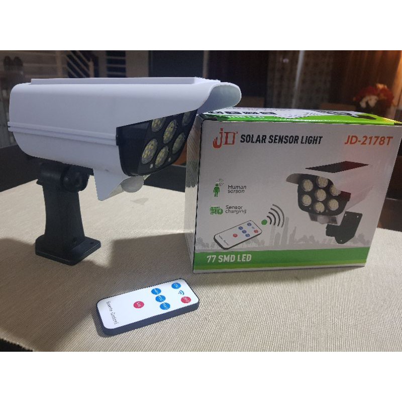 Jd-2178T Led Solar Power Pir Motion Sensor Wall Light With Remote ...